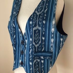 Vintage | Tops | Vintage Blue Southwestern Vest | Poshmark